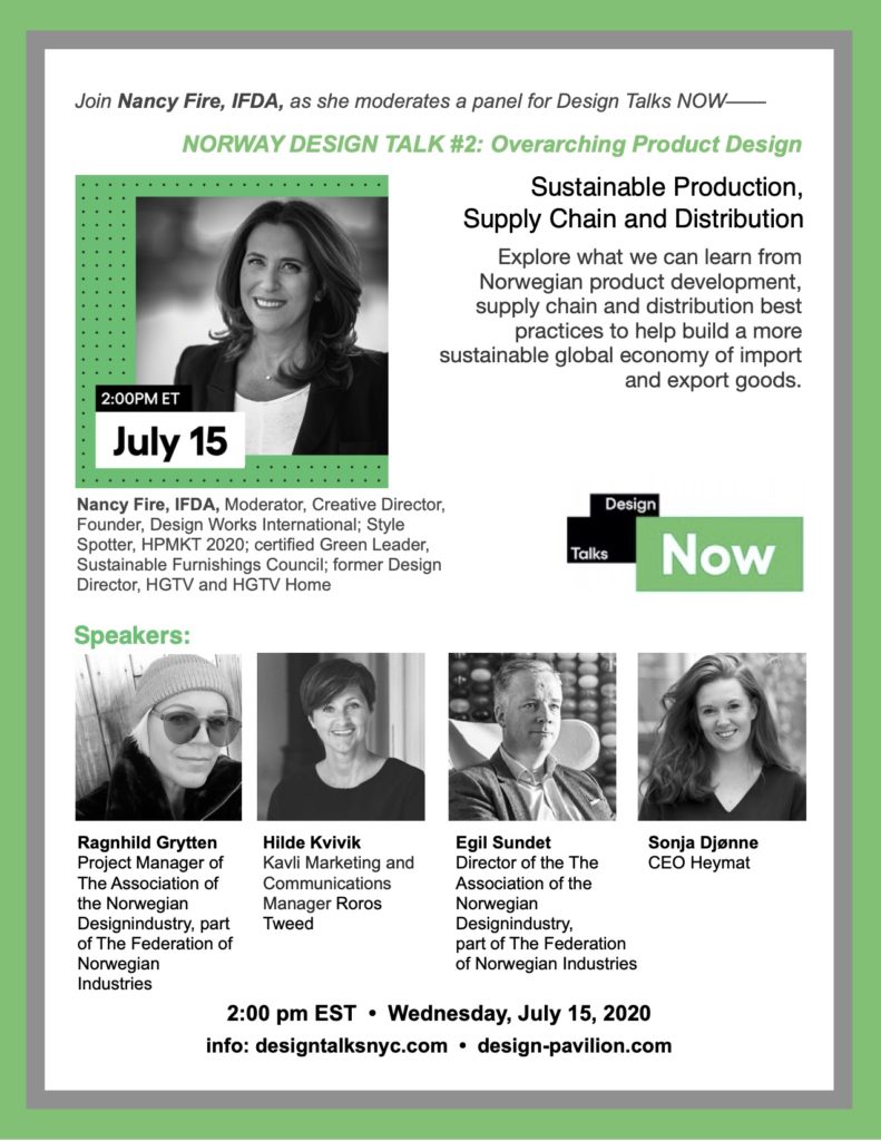 IFDANY-DESIGN TALKS NOW #2: NORWAY Overarching Product Design with ...